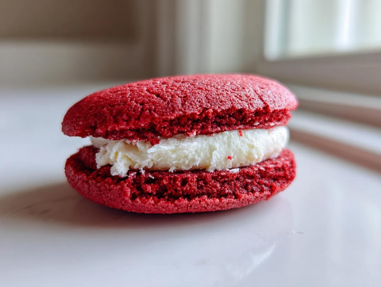 Amazing 320 Calorie Red Velvet Sandwich Cookies - freddyrecipes.com